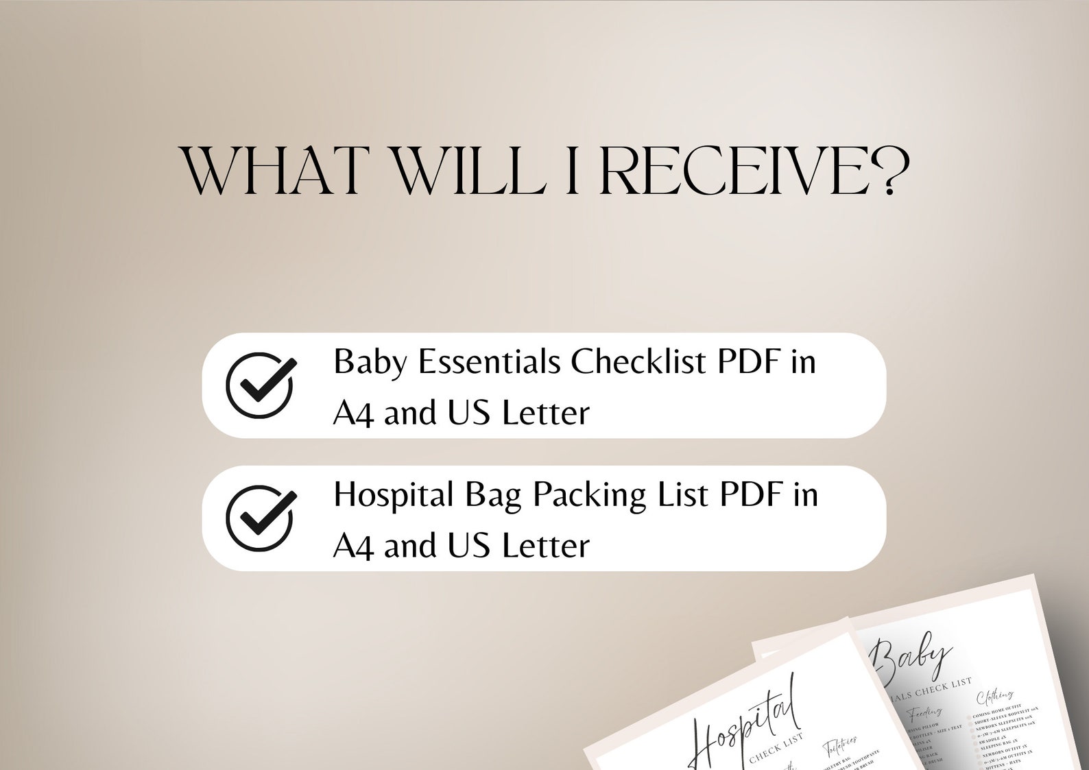Baby Essentials Checklist Newborn Checklist Printable Hospital Bag ...