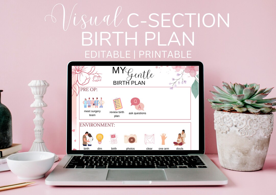 C-section Birth Plan Visual Birth Plan Template Editable - Etsy