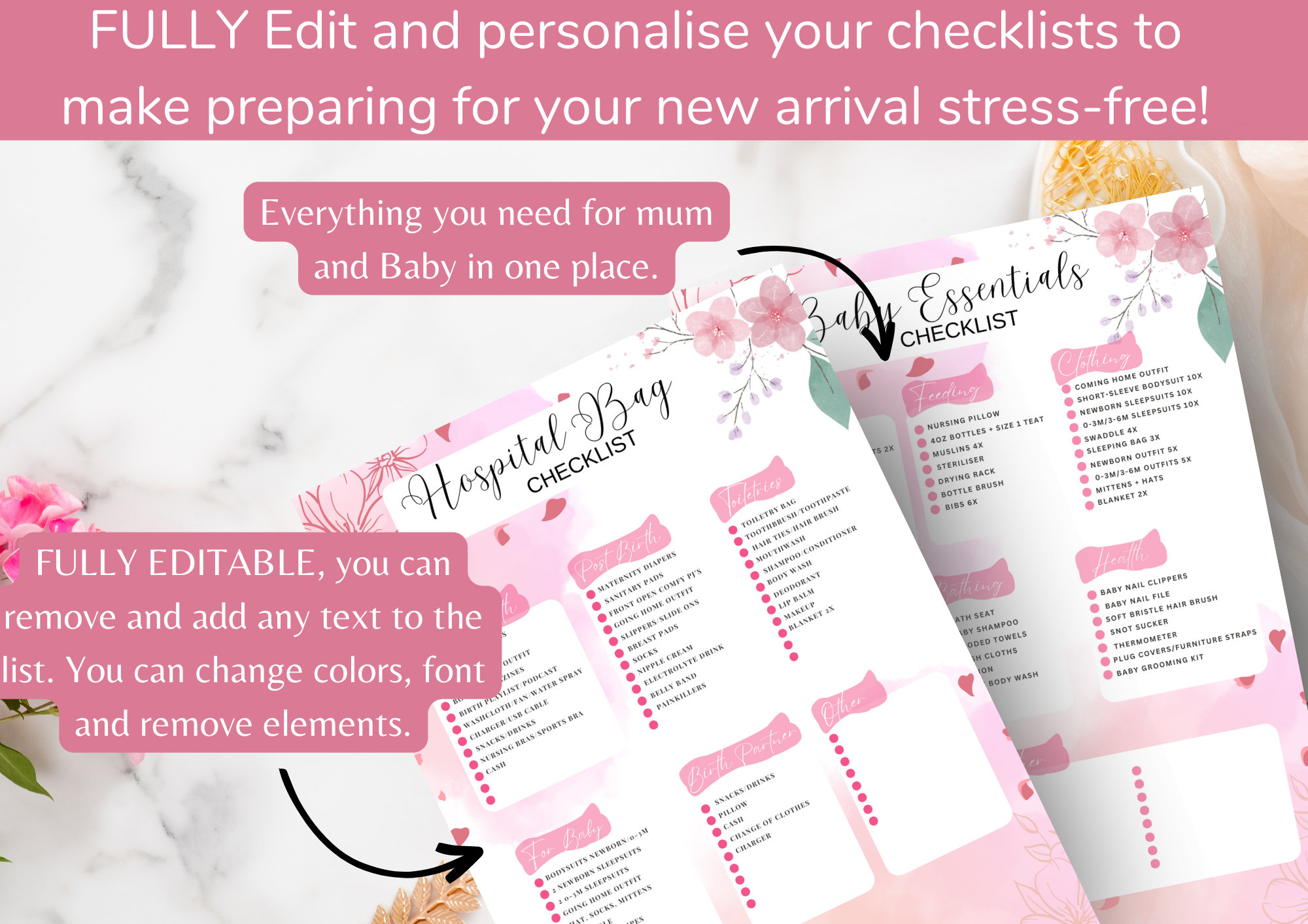 Visual C-section Birth Plan Template Editable DIGITAL Download Birth ...