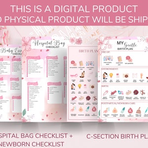 Visual C-section Birth Plan Template Editable DIGITAL Download Birth ...