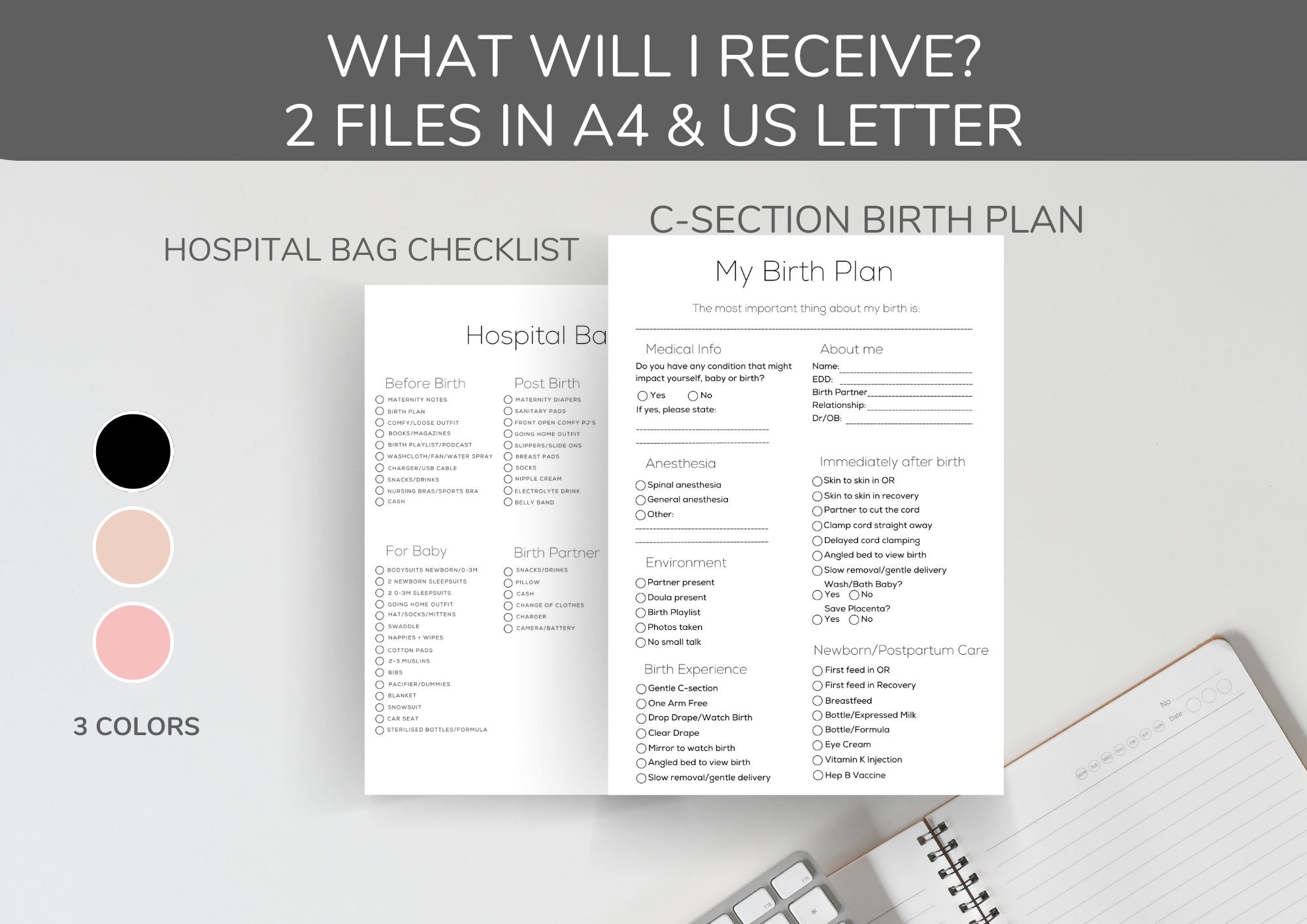 Csection Birth Plan Template Cesarean Birth Plan Printable Birth ...