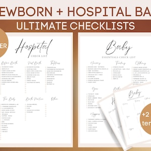 Baby Essentials Checklist Newborn Checklist Printable Hospital Bag ...
