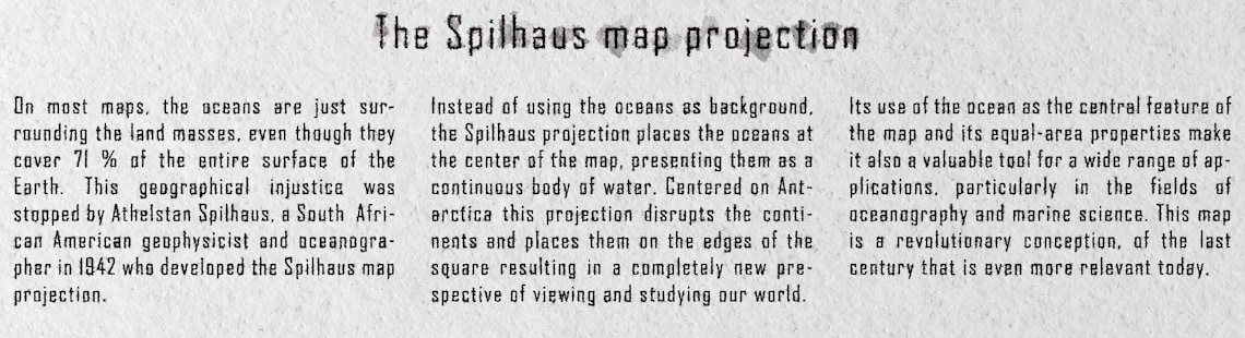 The Spilhaus Projection Map: World Oceans in a Square | Watercolor ...