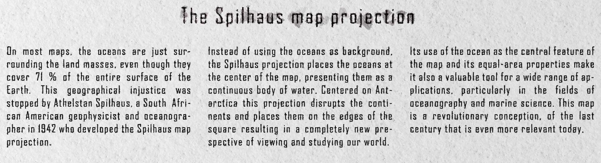The Spilhaus Projection Map: World Oceans in a Square | Watercolor ... The Spilhaus Projection Map: World Oceans in a Square | Watercolor ...