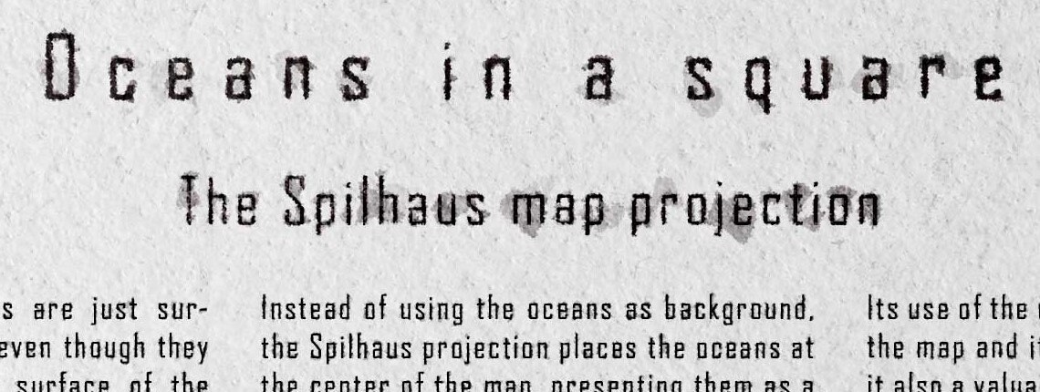 The Spilhaus Projection Map: World Oceans in a Square | Watercolor ...