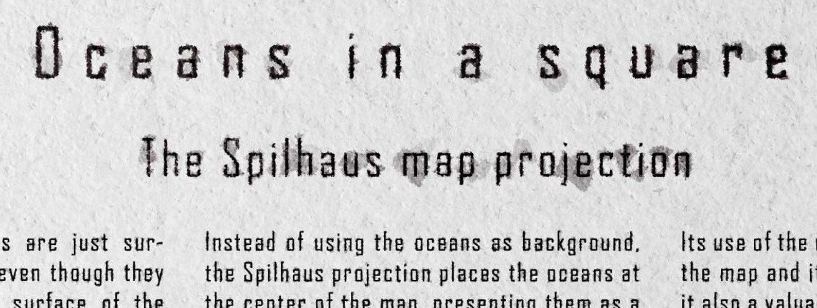 The Spilhaus Projection Map: World Oceans in a Square | Watercolor ...