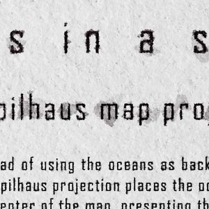 The Spilhaus Projection Map: World Oceans in a Square | Watercolor ...