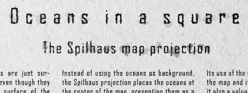 The Spilhaus Projection Map: World Oceans in a Square | Watercolor ...