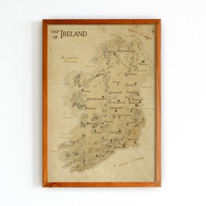 Fantasy Map of Ireland, Map Poster, Gift for Him, Gift for Her, Wall ...