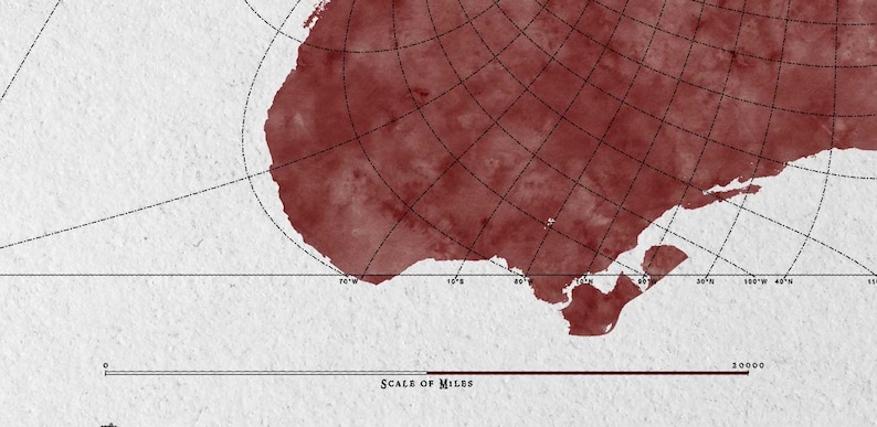 The Spilhaus Projection Map: World Oceans in a Square | Watercolor ...