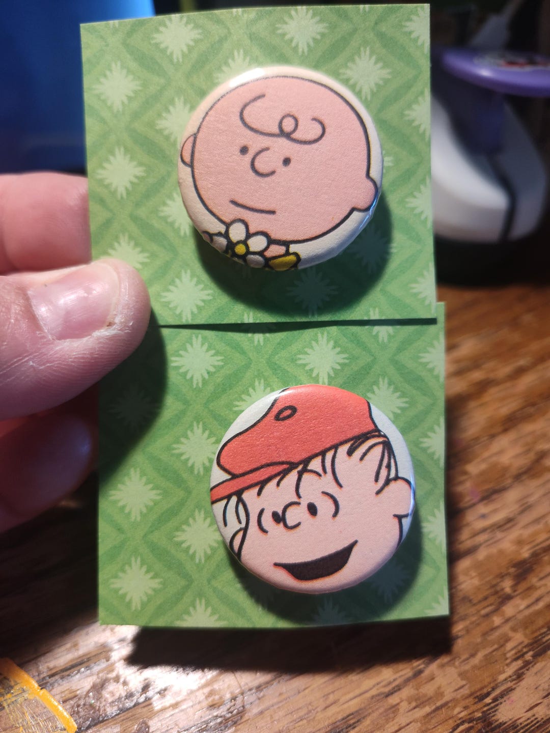 Charlie Brown and Linus Pins Vintage Paper Empherea Cute and Unique - Etsy
