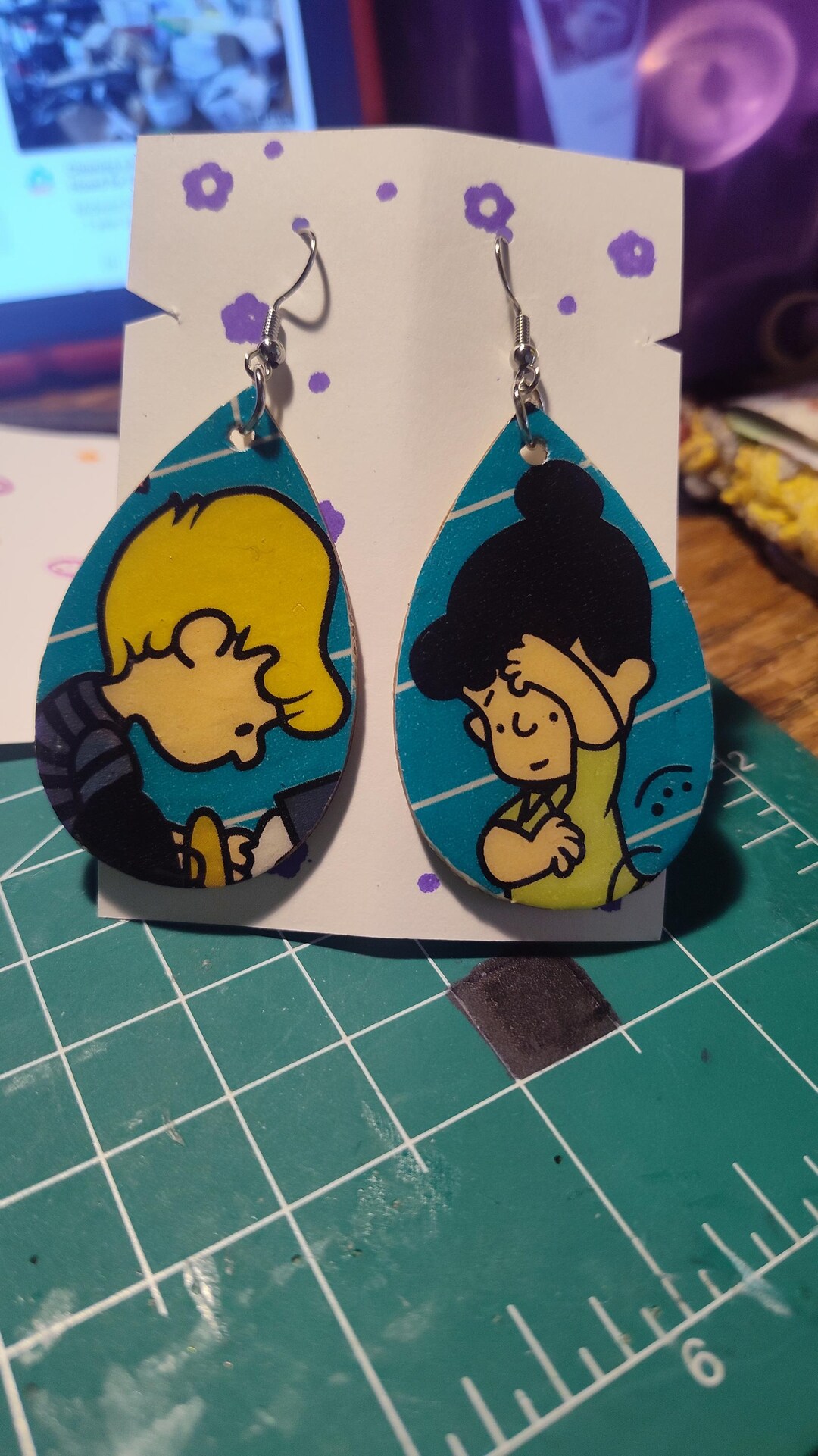 Handmade Peanuts Earrings Featuring Schroeder Dancing Very Lightweight ...