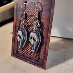 Ghost Face Scream Movie Earrings - Etsy