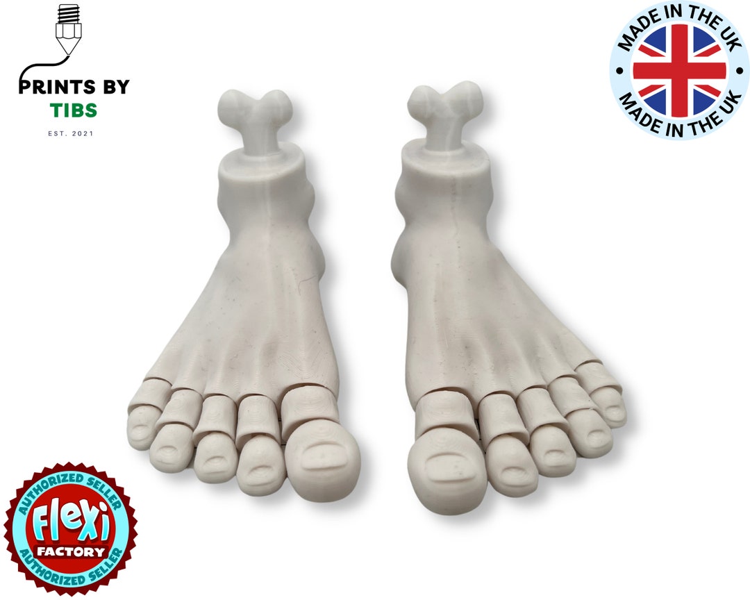 3D Printed Flexi Feet Left and Right Bone Flexi Factory - Etsy