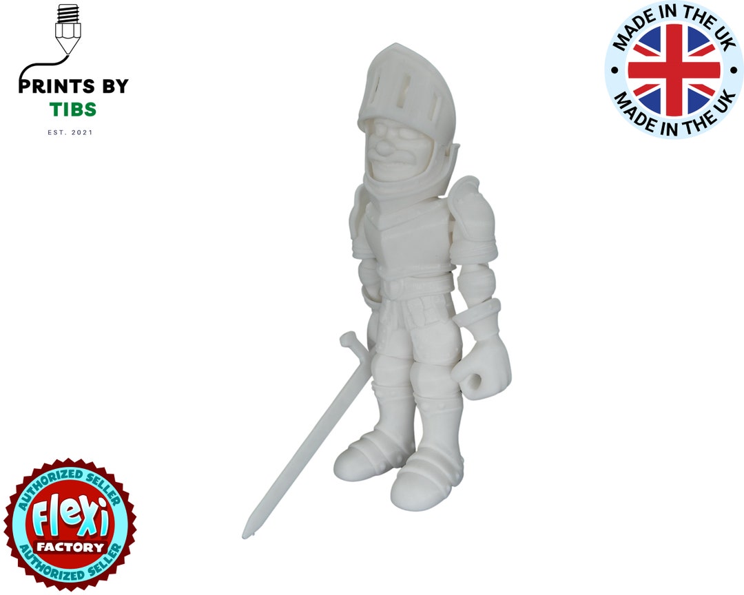 3D Printed Knight With Sword Flexi Factory - Etsy