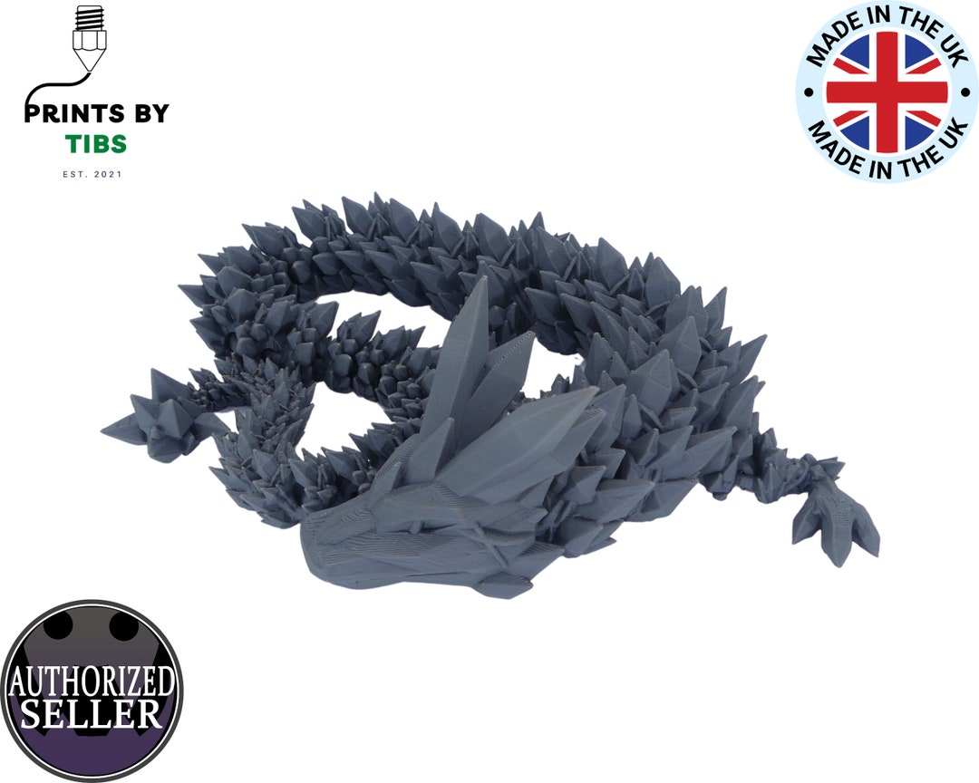 3D Printed Cinderwing Crystal Dragon Large Size 62cm | Articulated ...