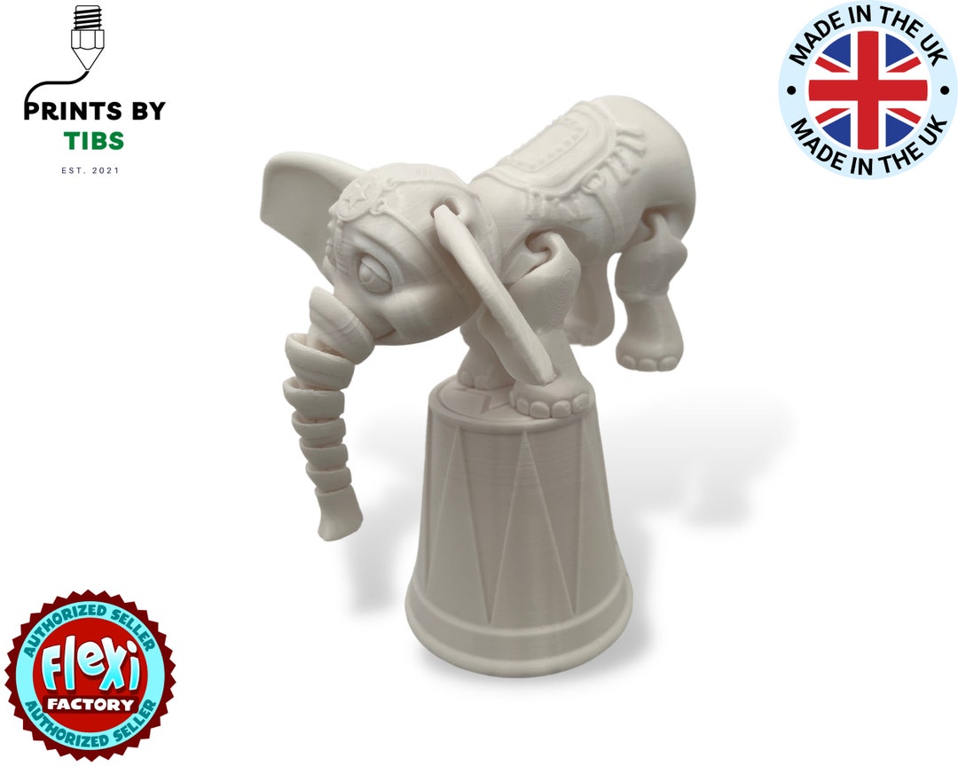 3D Printed Flexi Elephant With Stand Balancing Circus Flexi Factory - Etsy