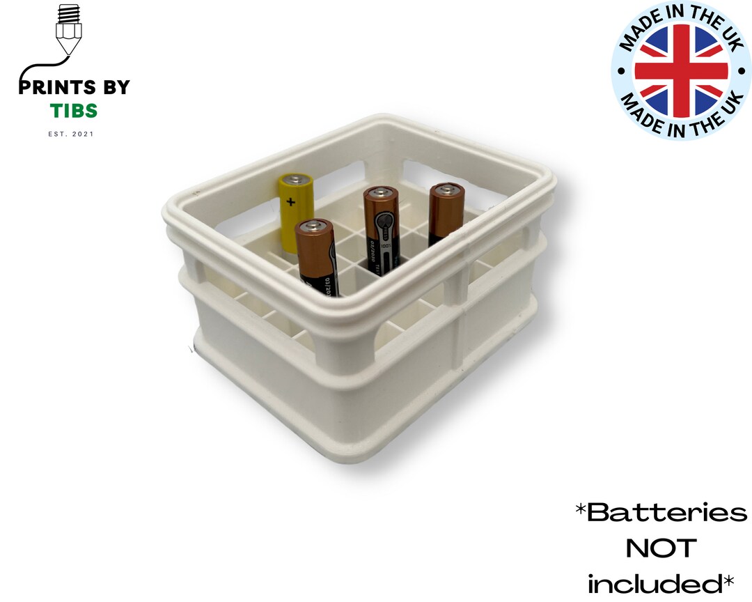 3D Printed Stackable Battery Crate (AAA) *batteries Not Included* - Etsy
