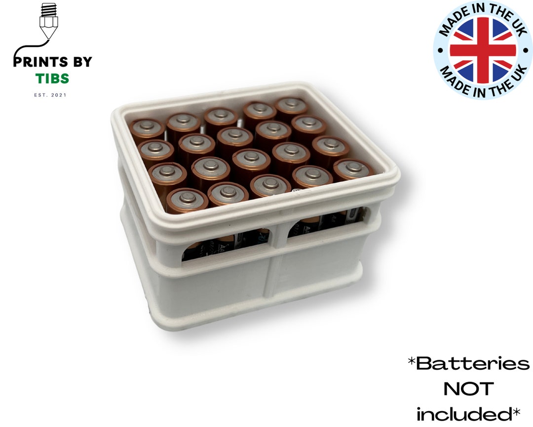 3D Printed Stackable Battery Case (AA) *batteries Not Included* - Etsy