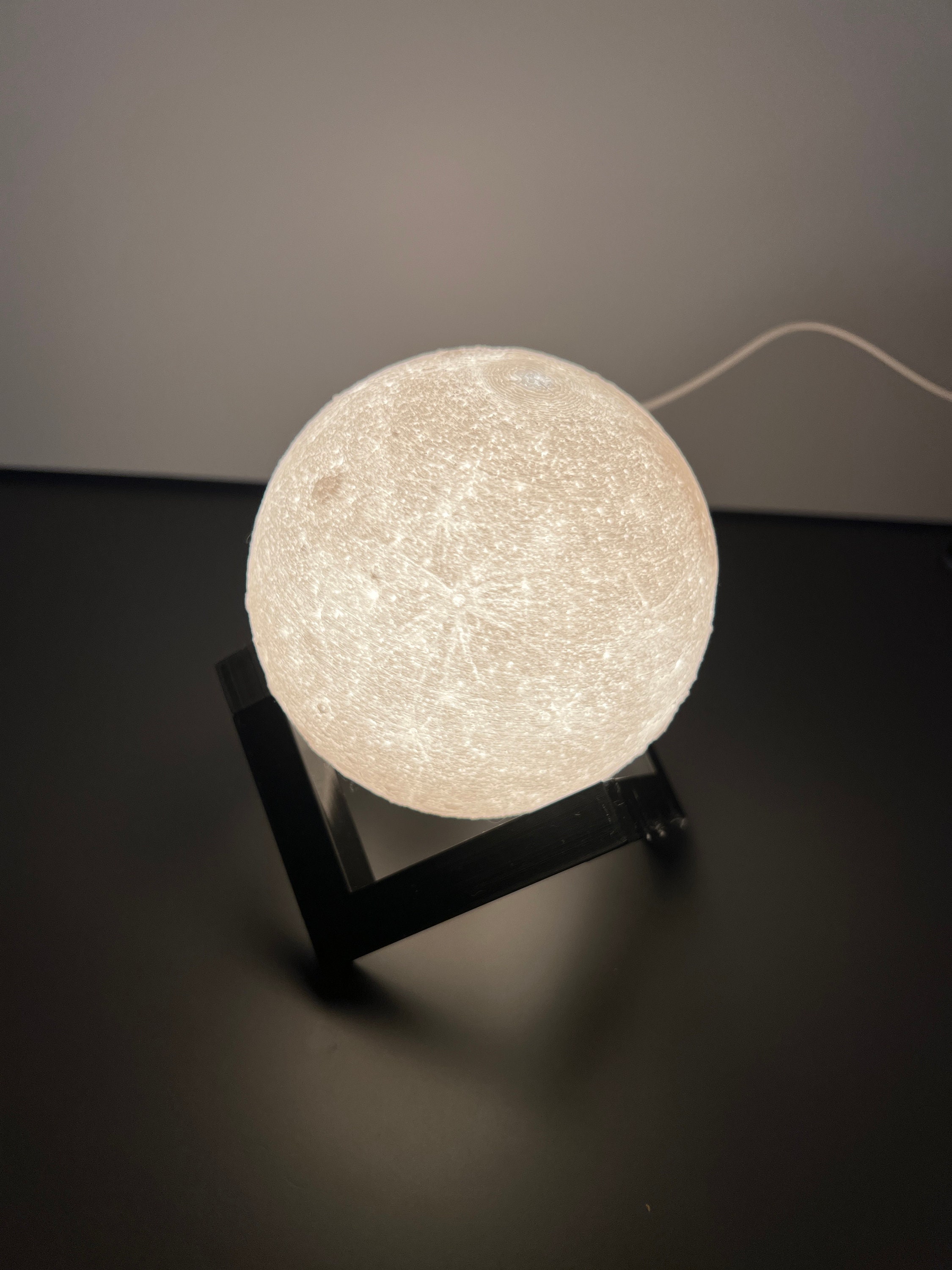 3D Printed Moon Lamp, Night Light, Lithopane, NASA - Etsy UK
