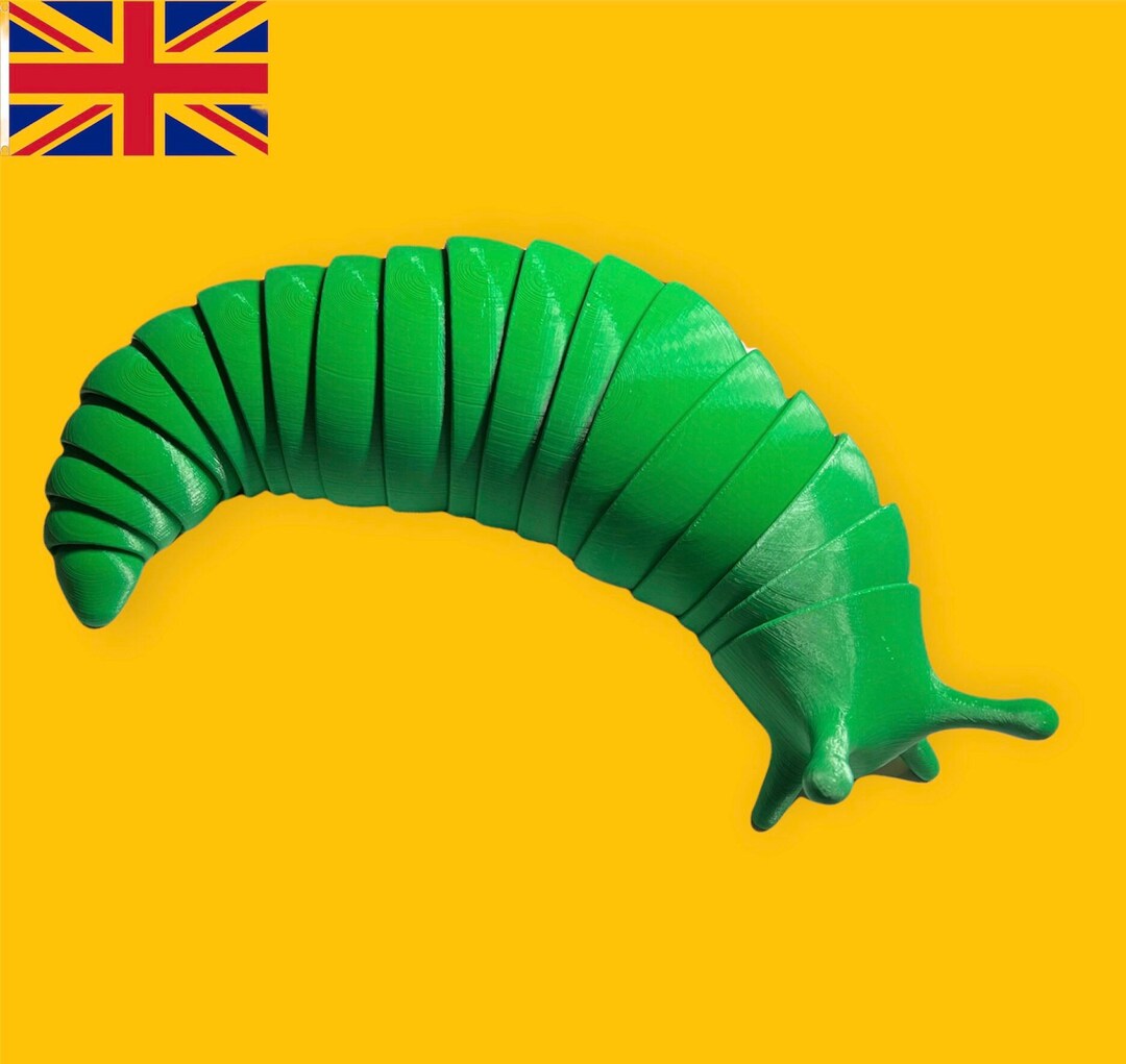 Flexi Mega Slug, 3d Printed, Fidget Toy, 10.8" Articulated Tiktok Slug ...