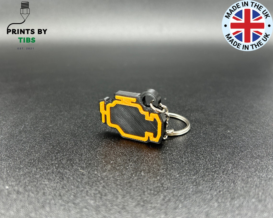 3D Printed Check Engine Light Keychain - Etsy
