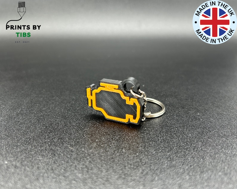 3D Printed Check Engine Light Keychain - Etsy