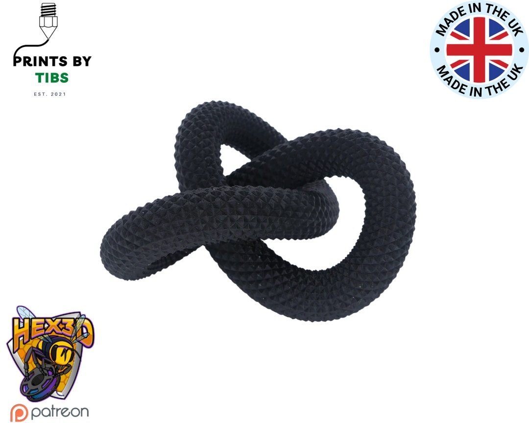 3D Printed Infinite Knurled Knot Hex3d - Etsy