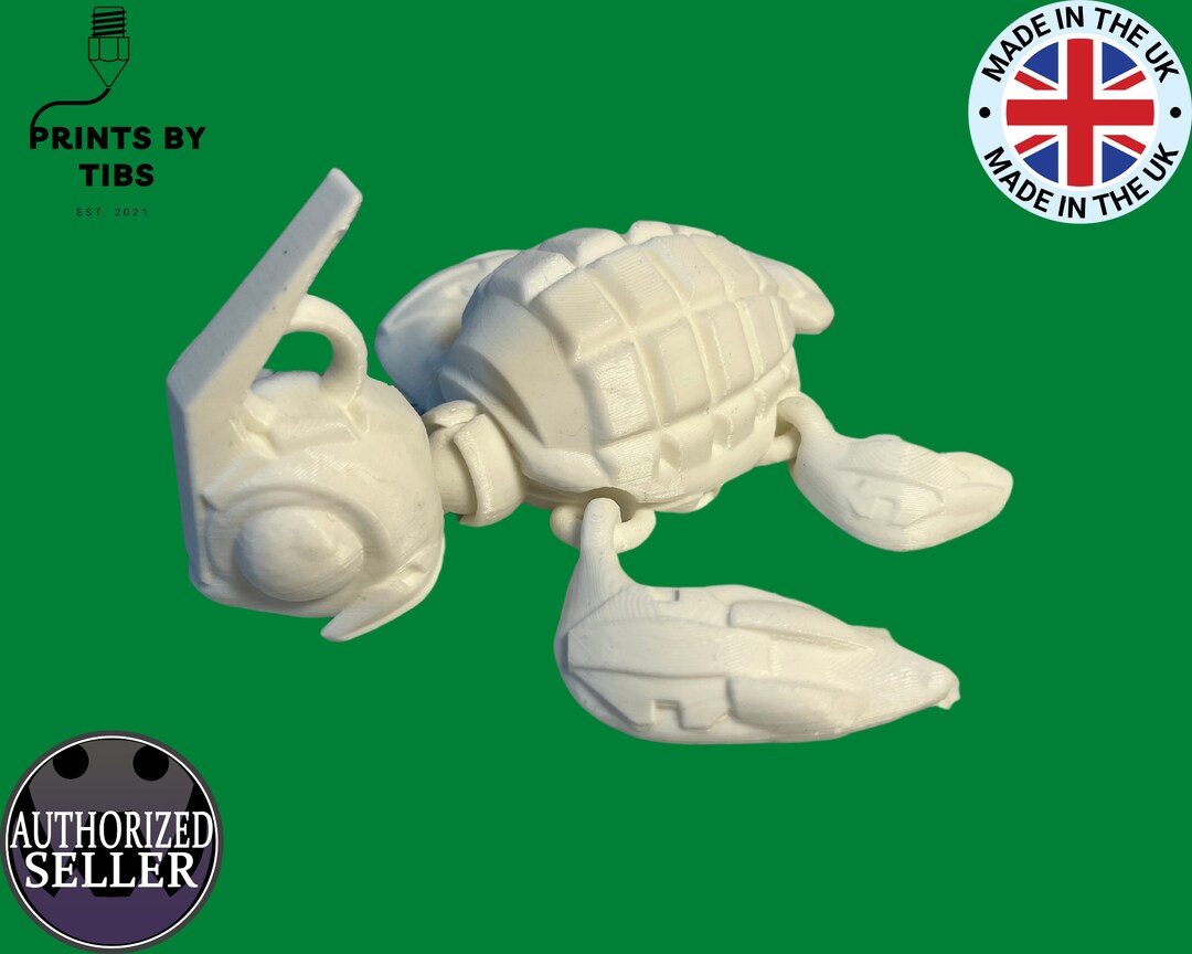 3D Printed Cinderwing Grenurtle (grenade Turtle) - Etsy