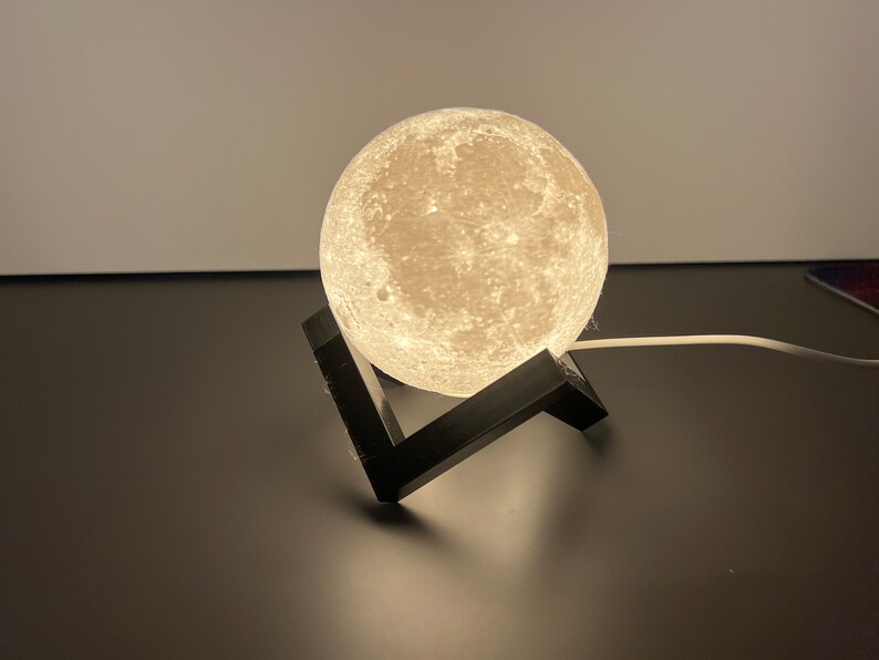 3D Printed Moon Lamp, Night Light, Lithopane, NASA - Etsy