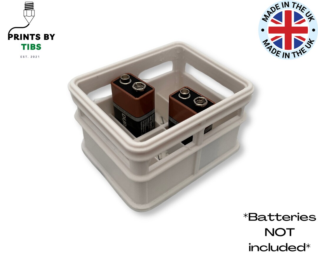 3D Printed Stackable Battery Crate (9V) *batteries Not Included* - Etsy