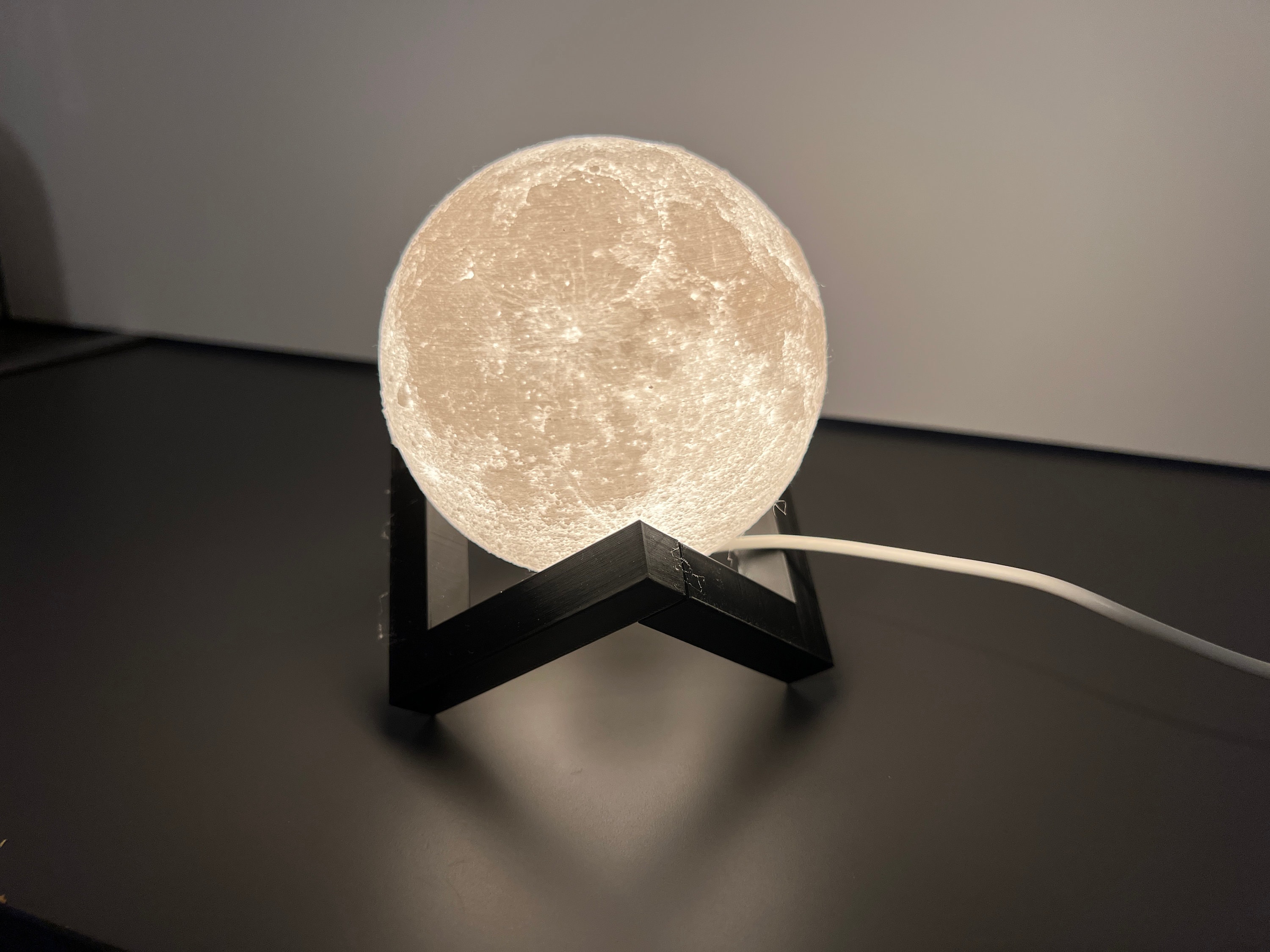 3D Printed Moon Lamp, Night Light, Lithopane, NASA - Etsy
