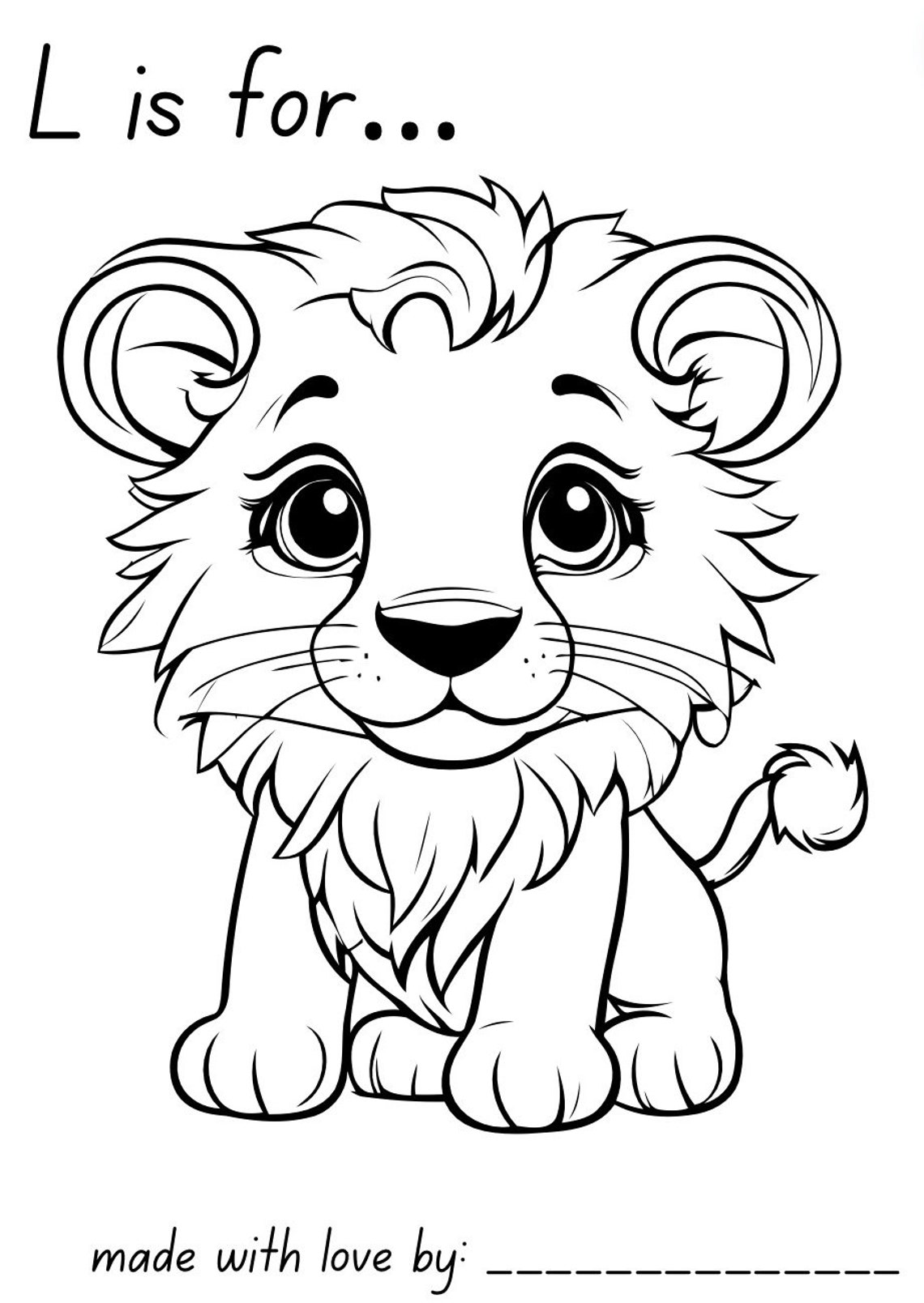 Alphabet ABC Animal Colouring Book Printable Pages Children, Baby ...