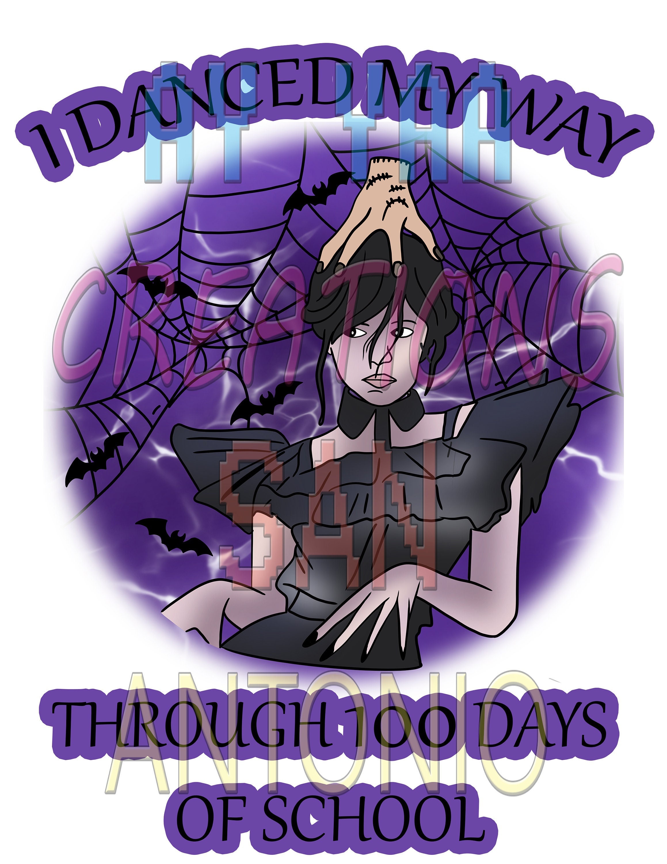 Wednesday 100 Days of School Png. Wednesday 100 Days of School. - Etsy