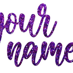 Custom Glitter Name Digital File - PNG File With No Bkgd, Personalized ...