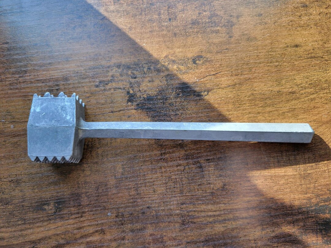 Vintage Aluminum 8" Meat Tenderizer -fine/coarse Pounder - Taiwan - Etsy