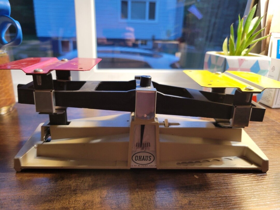 Vintage Red/yellow Ohaus School Balance Scale Classroom/homeschool - Etsy
