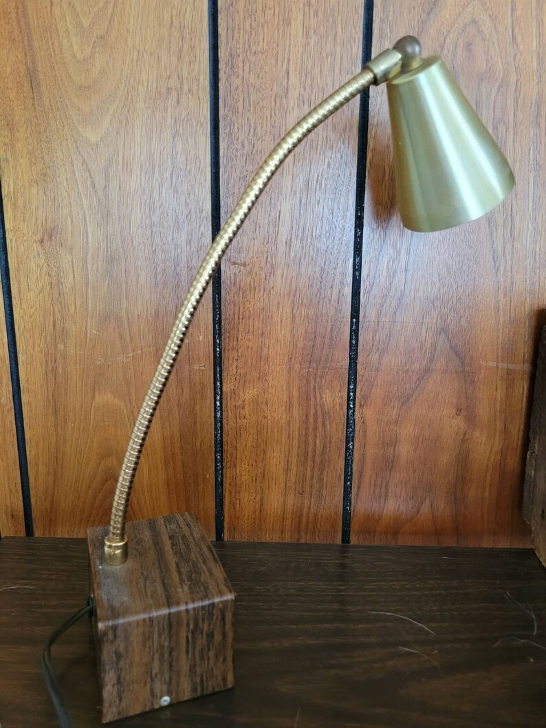 Mid Century Control-lite Gold Desk/task Lamp/light Working - Etsy