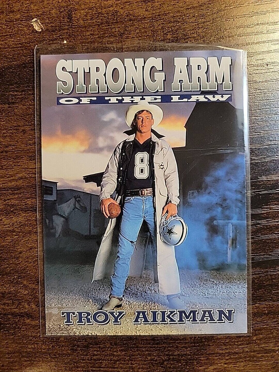 1992 Skybox Primetime 313 Troy Aikman Strong Arm of the Law Freshly ...