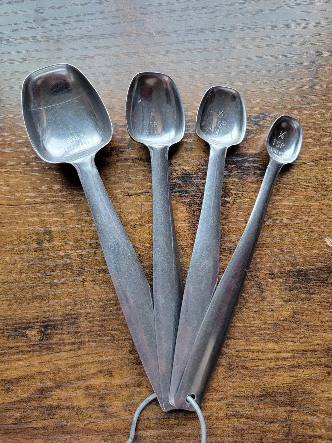 Set of 4 Long Stainless Steel Measuring Spoons - Etsy