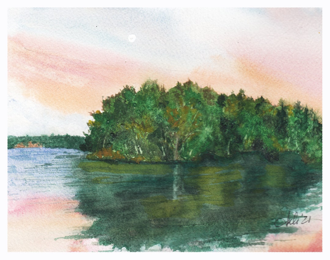 Stunning Sunset North of Louis' Bluff on the Dells of the Wisconsin ...