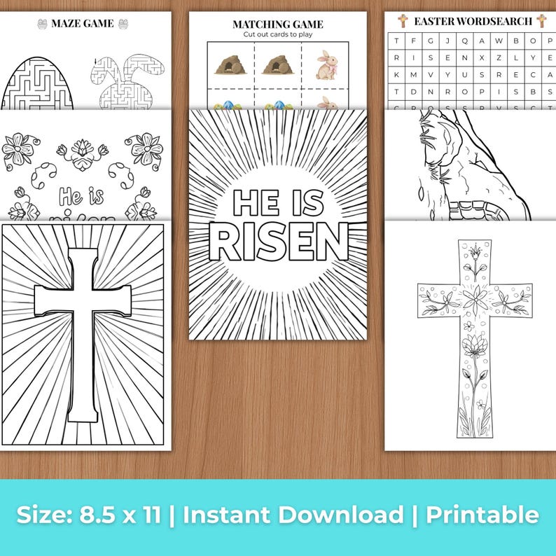 Christian Easter Activity Packet for Kids | Easter Printable Bundle ...