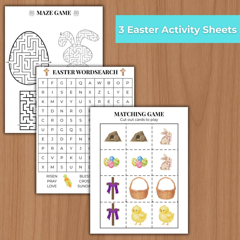 Christian Easter Activity Packet for Kids | Easter Printable Bundle ...