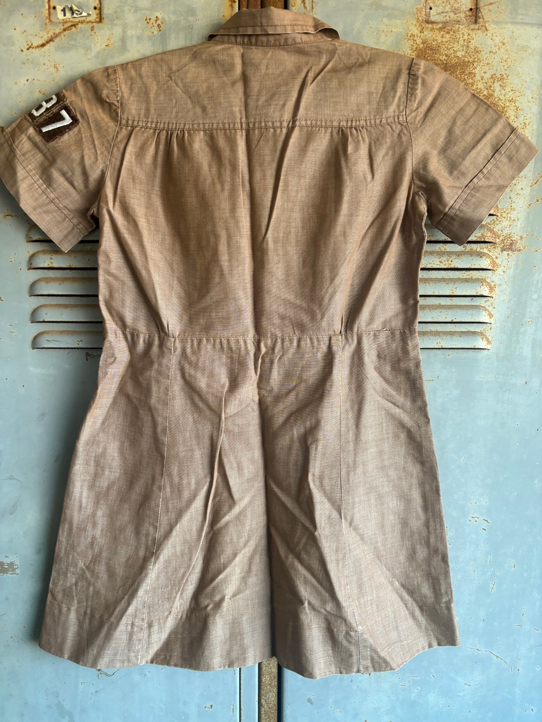 Vintage Girl Scouts USA Dress With Patches, Brown Girl Scout Uniform ...