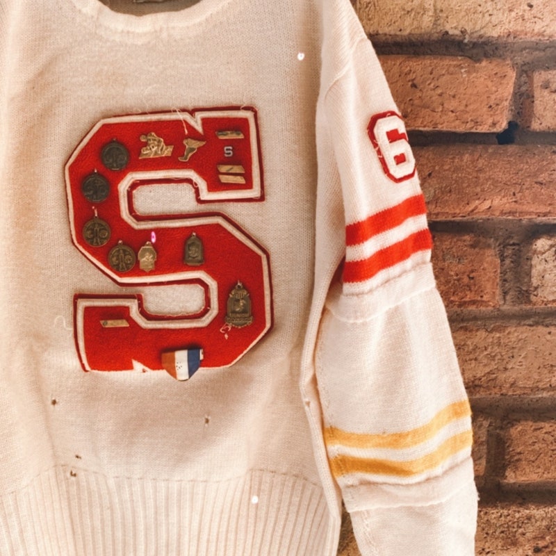 Letterman Sweater - Etsy
