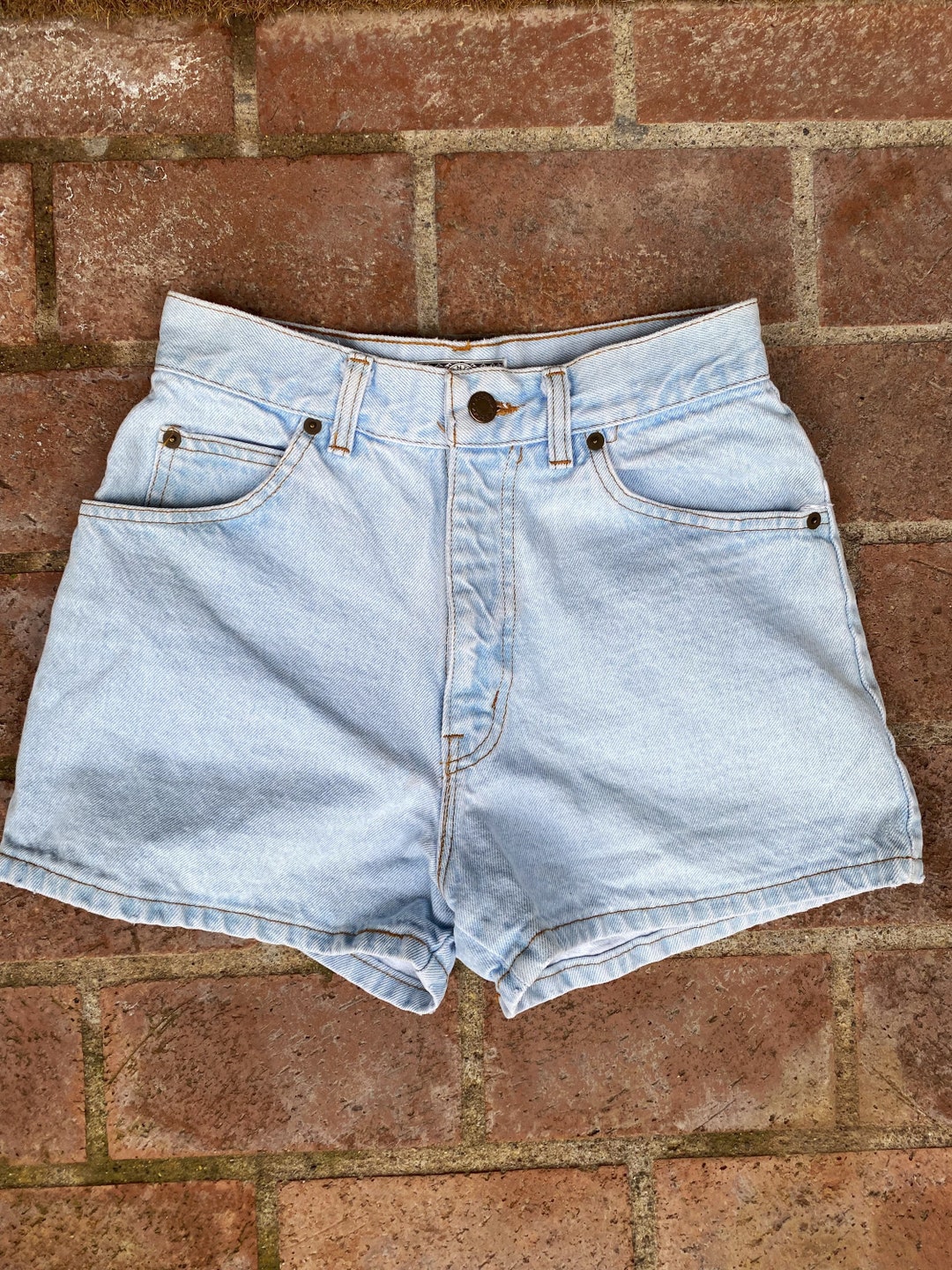 Vintage High Waisted 80s/90s Denim Shorts, Essentiale Club, Size 7 ...