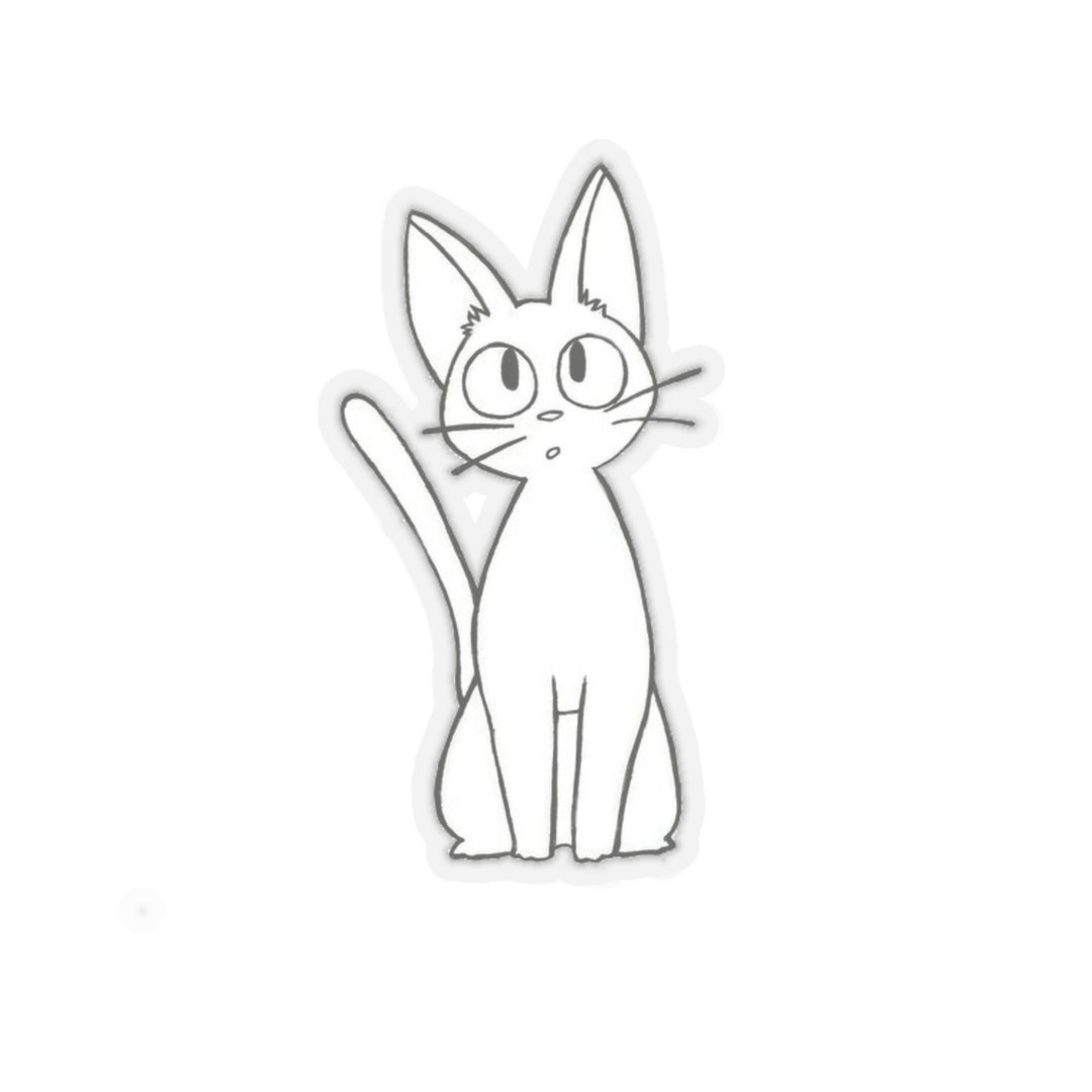 Kiki's Delivery Service Jiji Sticker - Adorable Anime Decal for Fans - Etsy