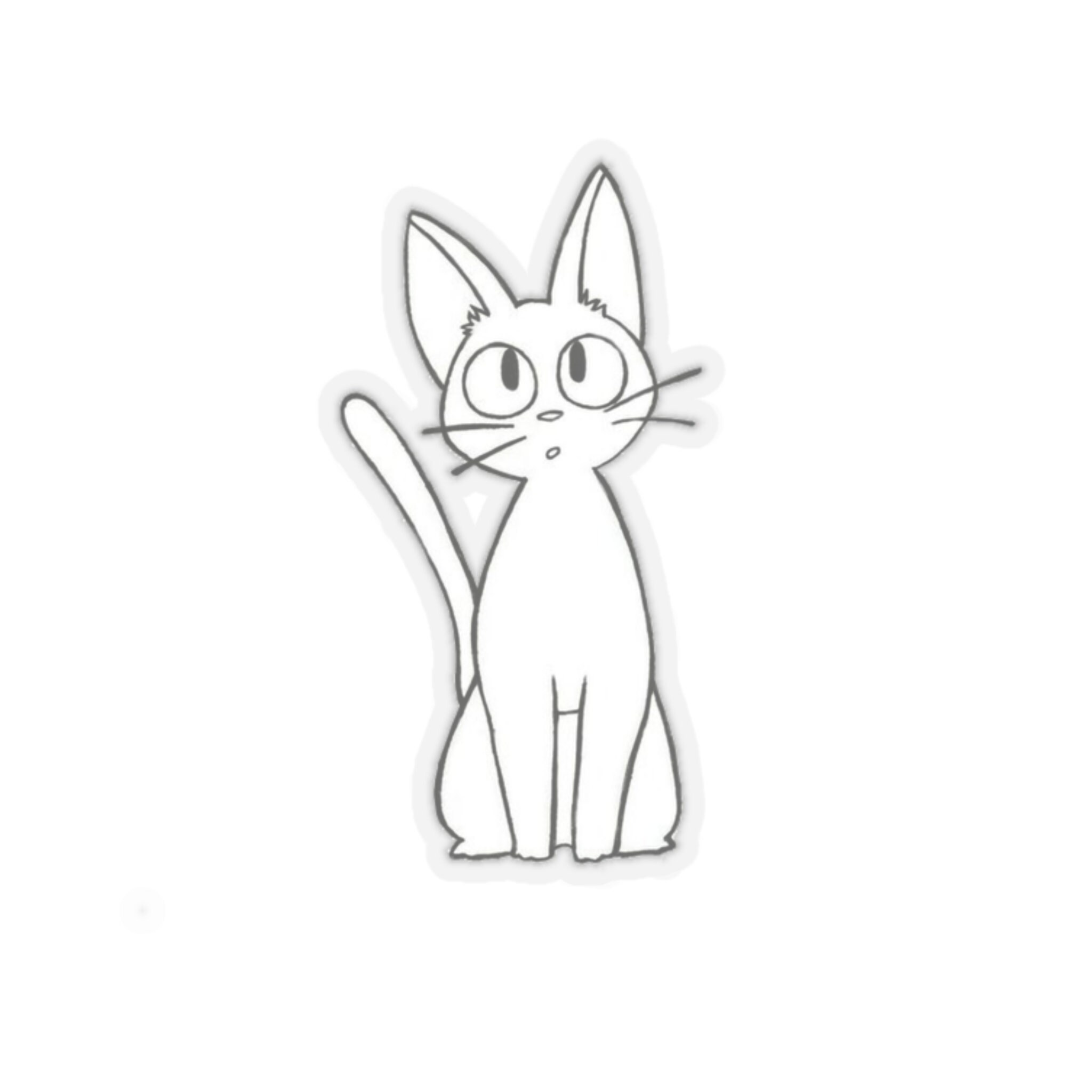 Kiki's Delivery Service Jiji Sticker - Adorable Anime Decal for Fans - Etsy