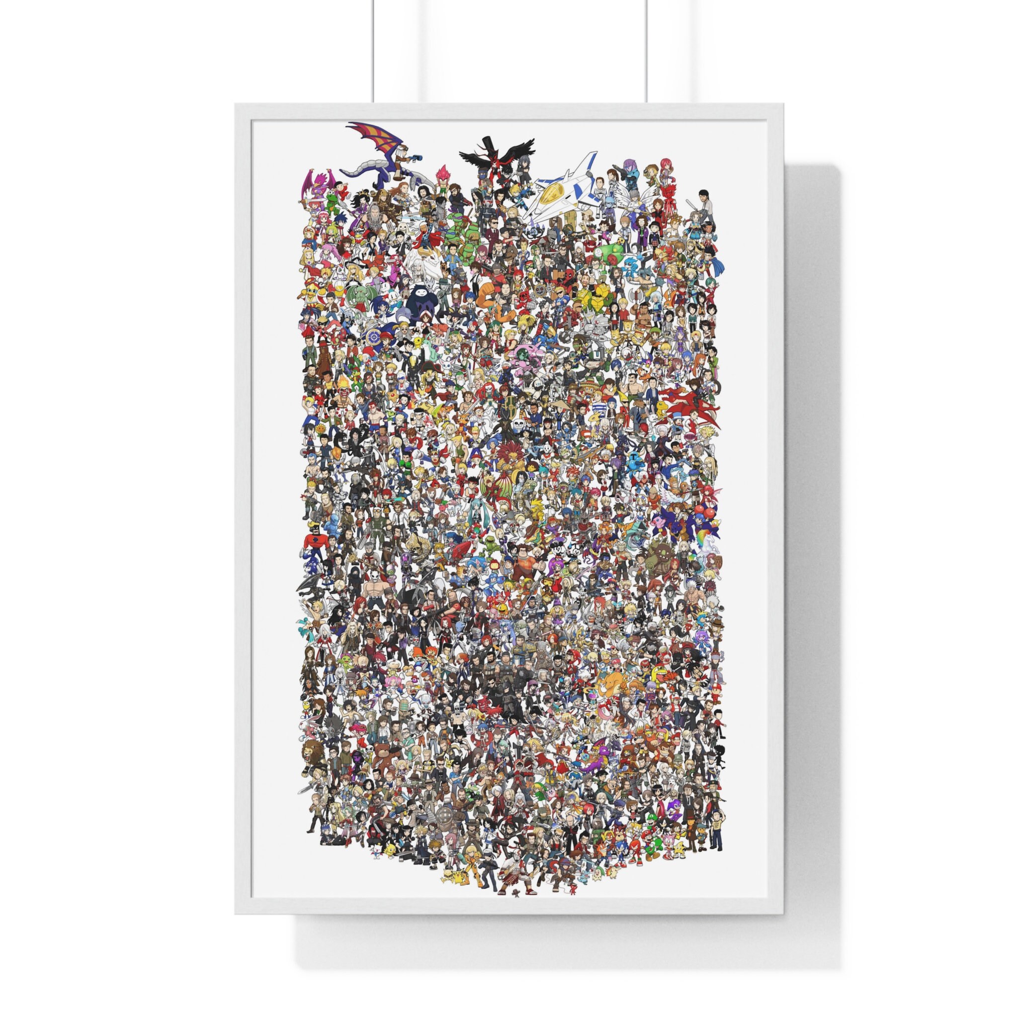 Epic Anime and Video Game Characters Collage Print in Frame - Etsy