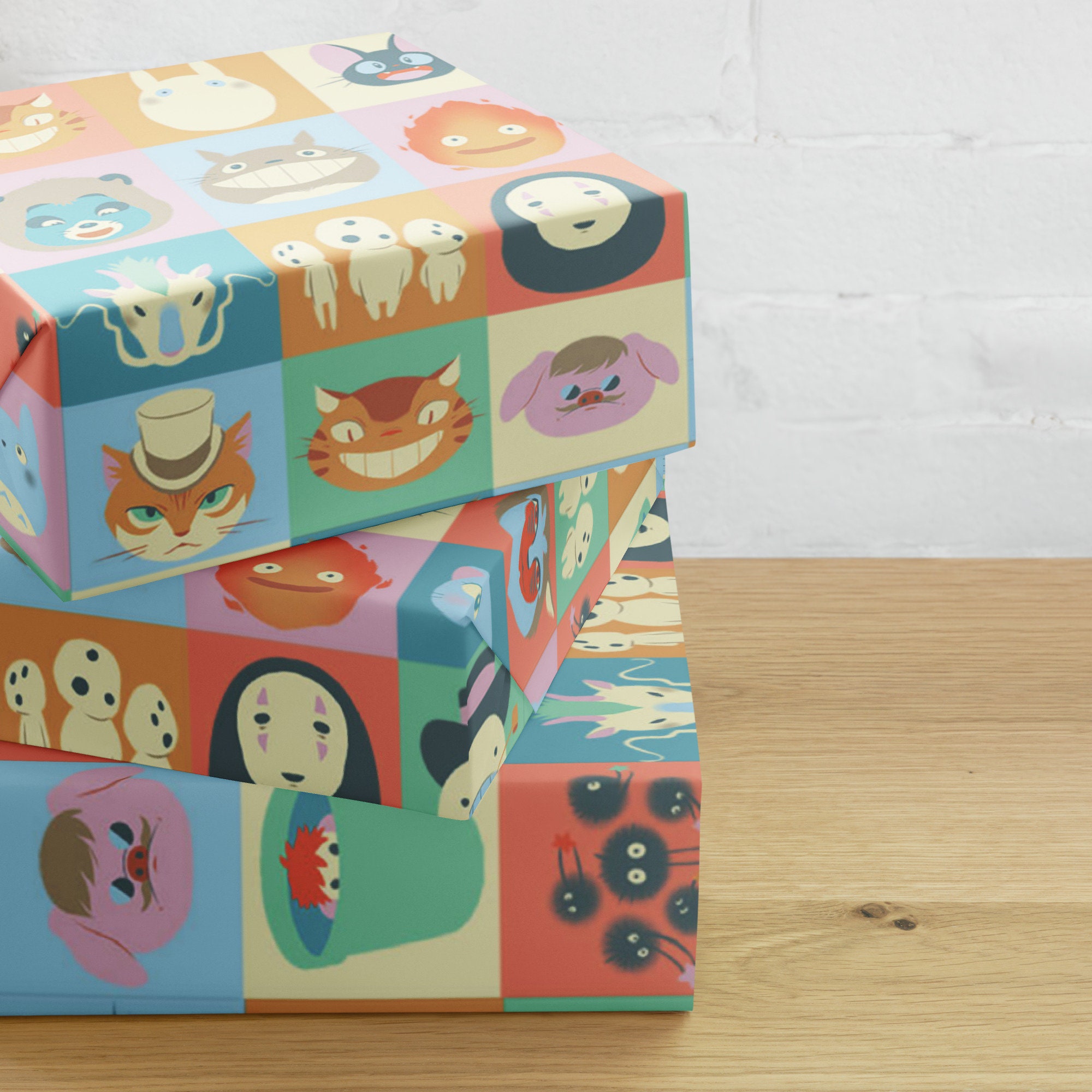 Studio Ghibli Character Wrapping Paper - Etsy